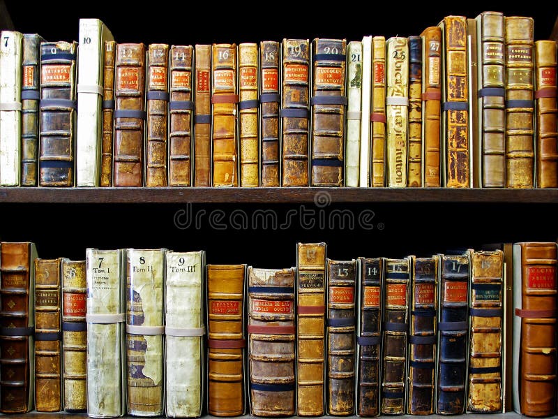 Scaffale Di Vecchi Libri, Libreria, Biblioteca Immagine Editoriale ...
