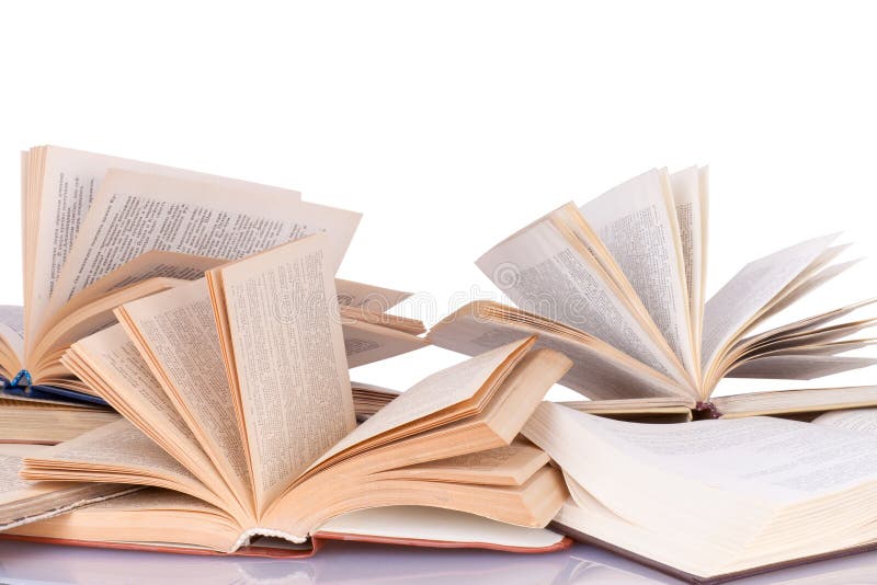 Sfondo Di Libri. Vista Dall'alto Di Libri Con Copertina Rigida Aperti ...