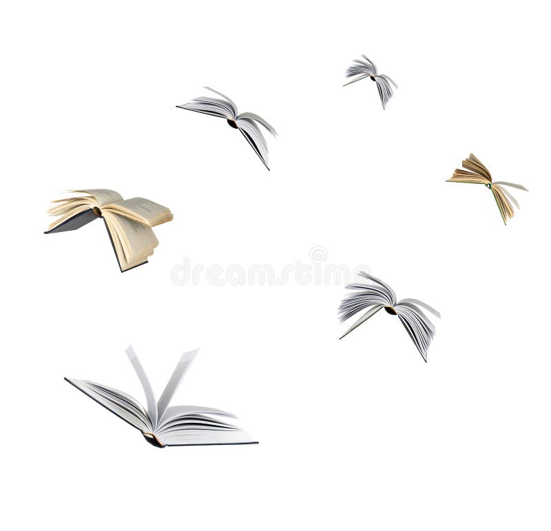 Libri Che Volano Dentro O Formazione Di Mostra Assente Illustrazione di ...
