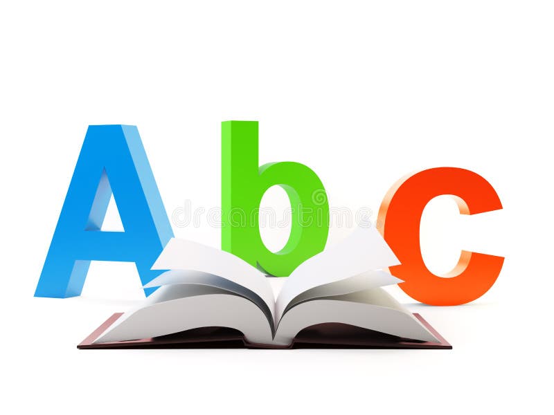 Abra el libro de ABC ilustración del vector. Ilustración de pintura ...