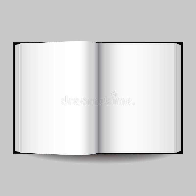 Libro Abierto Negro En Vector Gris Ilustración del Vector - Ilustración ...