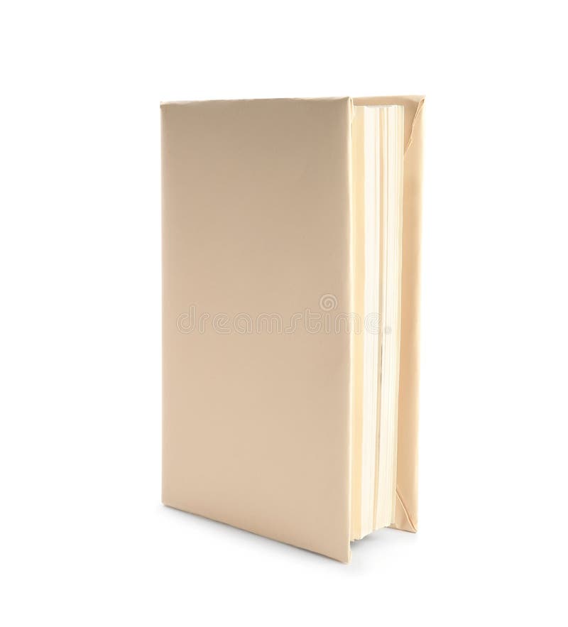 Libro Aislado Con Cubierta Beige En Blanco Foto de archivo - Imagen de ...