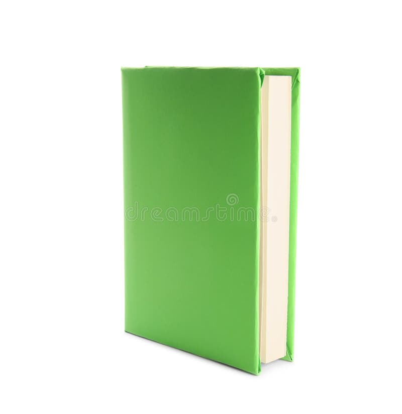 Libro Aislado Con Cubierta Verde Claro En Blanco Foto de archivo ...