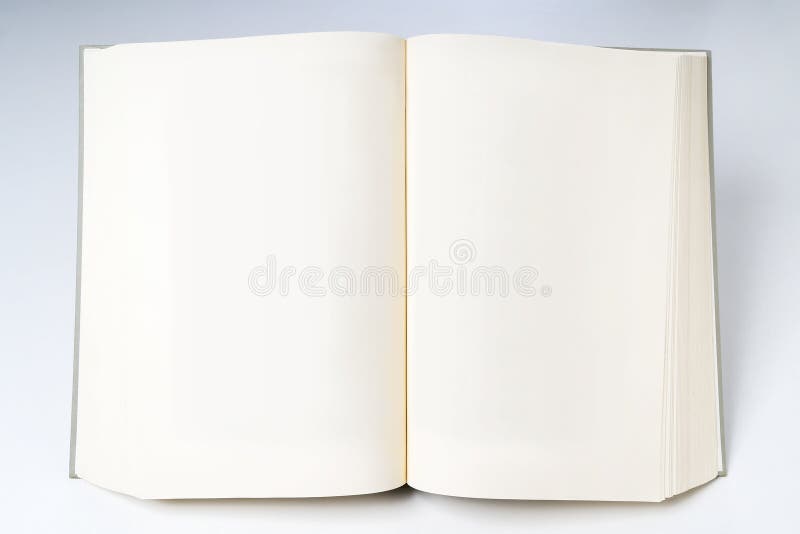 Libro Vuoto Con Pagine Bianche Fotografia Stock - Immagine di chiusura ...