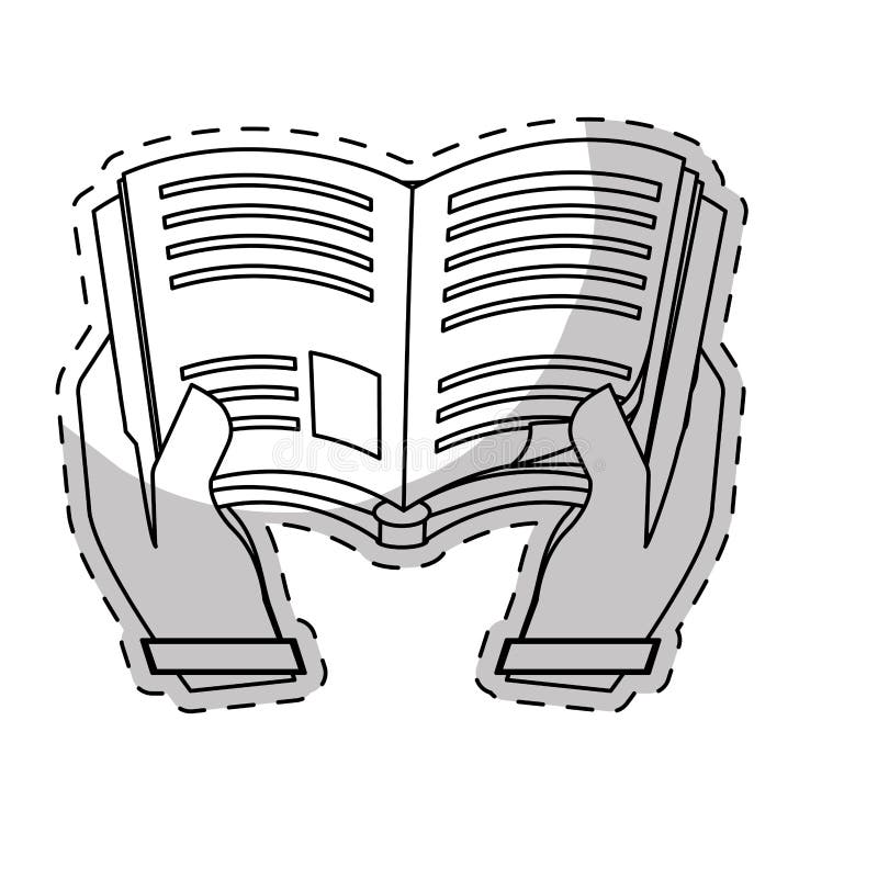 Manos Que Sostienen Un Libro En Blanco Con El Espacio De La Copia Para ...