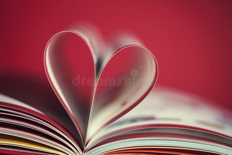 Páginas De Una Forma Del Libro Y Del Corazón Imagen de archivo - Imagen ...
