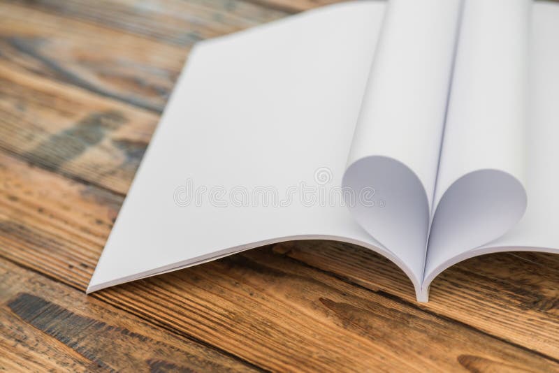 Libro Aperto Con Le Pagine in Bianco Isolate Immagine Stock - Immagine ...