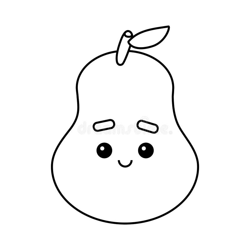 Cara de la pera stock de ilustración. Ilustración de perfil - 90774608