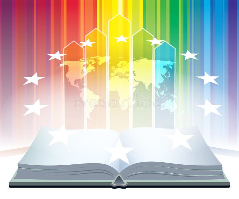 Libro del mundo ilustración del vector. Ilustración de moderno - 46092760