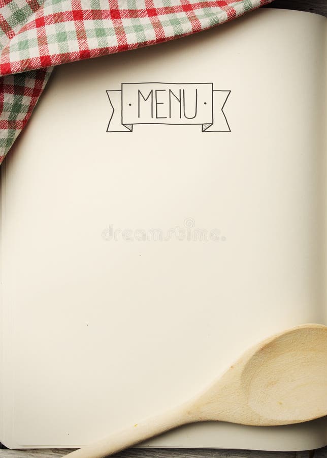 Menú En Blanco Del Pub. Fondo De Madera Del Vector Ilustración del ...