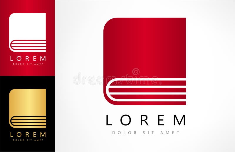 Libro Logo Vector ilustración del vector. Ilustración de colorido ...
