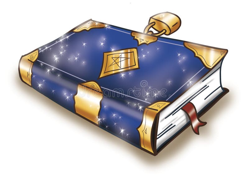 Libro mágico cerrado ilustración del vector. Ilustración de bruja - 5600146
