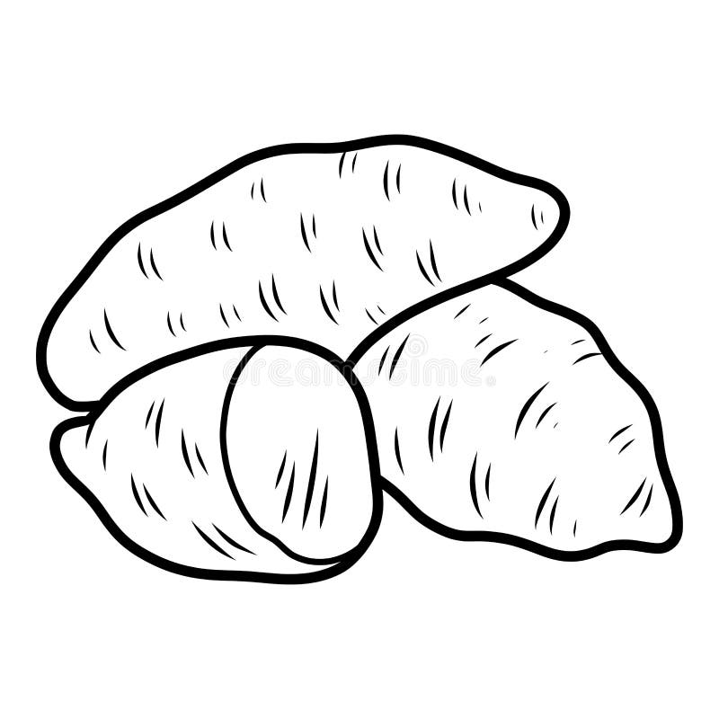 Libro Para Colorear Para Niños Batata Ilustración del Vector ...