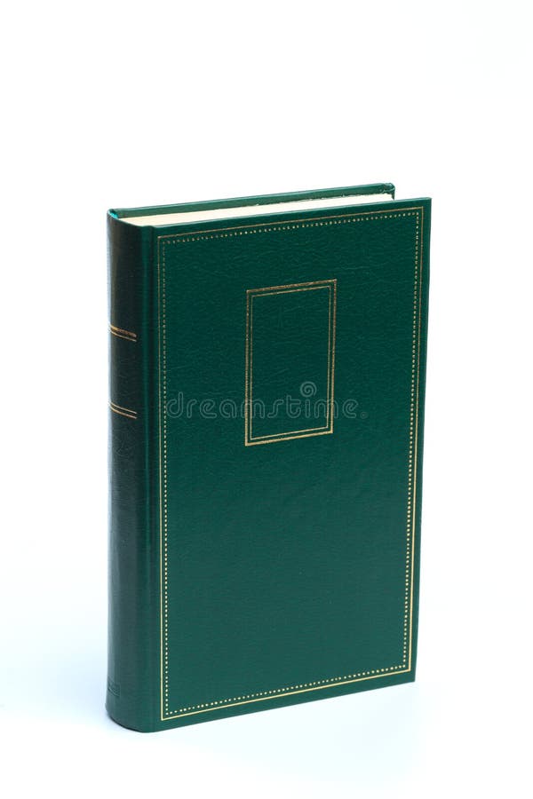 Libro Verde Cerrado Aislado Sobre Fondo Blanco Imagen de archivo ...