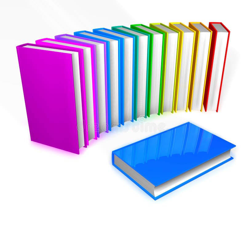 Libros coloridos ilustración del vector. Ilustración de coloridos ...