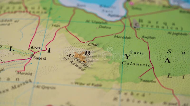 Libya, Africa Highlighted on a World Map 4K Stock Video - Video of ...