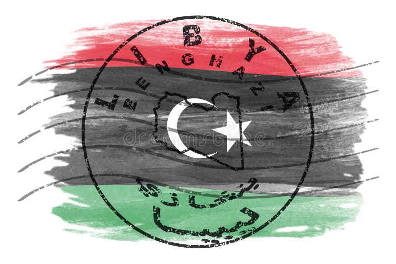 Libya Benghazi Seal Map Design Stock Illustration - Illustration of colors, libya: 392879482