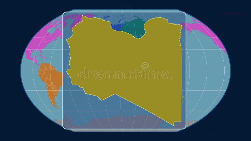 Libya - Continents. Kavrayskiy, Centered Stock Illustration ...