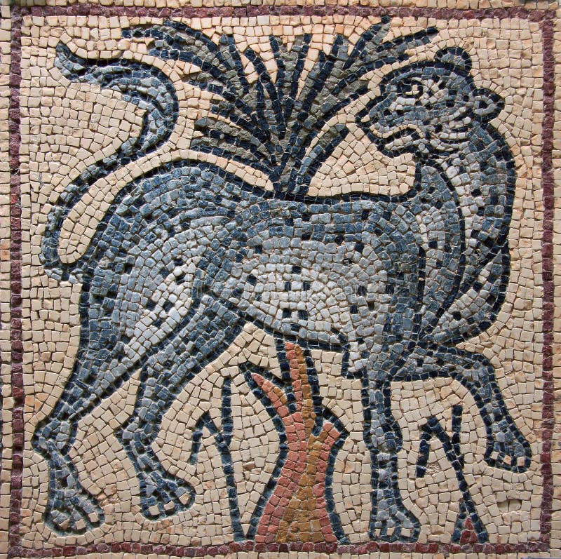 Libya Cyrenaica Byzantine Mosaic Leopard Stock Photo - Image of leopard ...