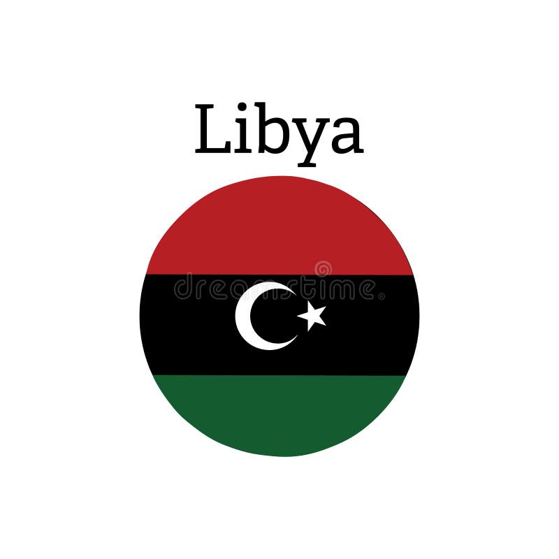 Libya flag icon stock illustration. Illustration of glossy - 93687650