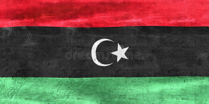 3D-Illustration of a Libya Flag - Realistic Waving Fabric Flag Stock ...