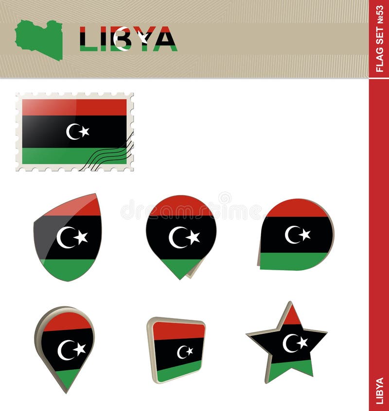 Libya Flag Set, Flag Set #53 Stock Vector - Illustration of history ...