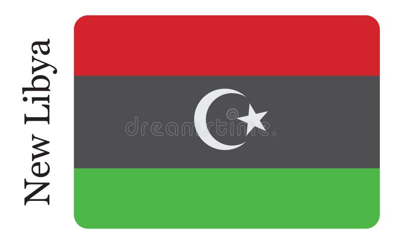 Libya Flag Vector Icon - Illustration Stock Vector - Illustration of ...
