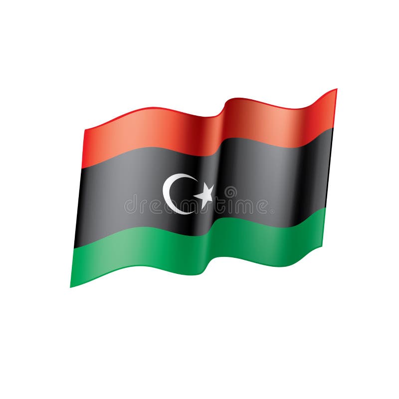 Libya Flag, Vector Illustration Stock Illustration - Illustration of ...