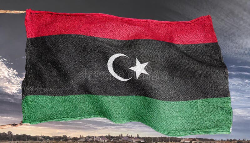 Libya Flag Waving on the Wind Stock Illustration - Illustration of ...