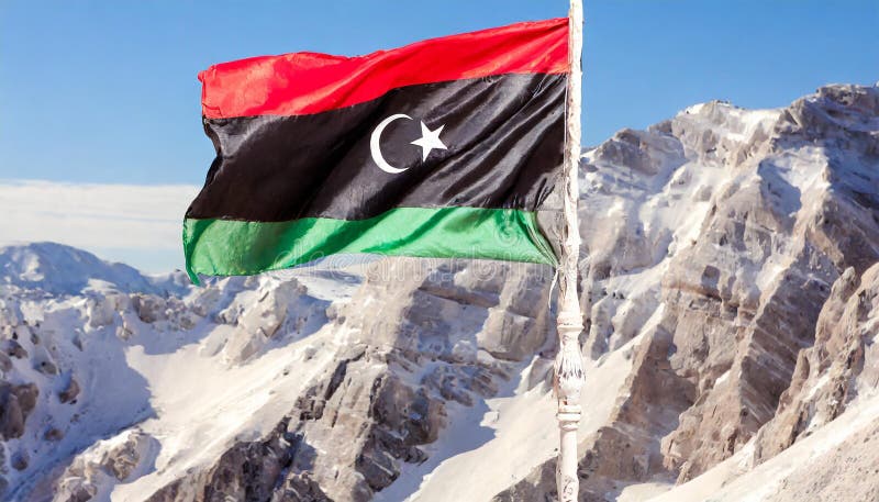 Libya Flag Waving on the Wind Stock Illustration - Illustration of ...