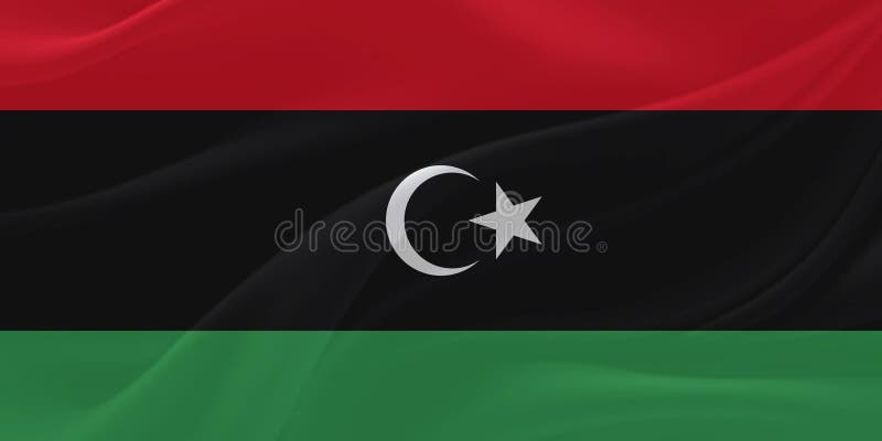 Libya Flag Waving in the Wind Stock Illustration - Illustration of ...