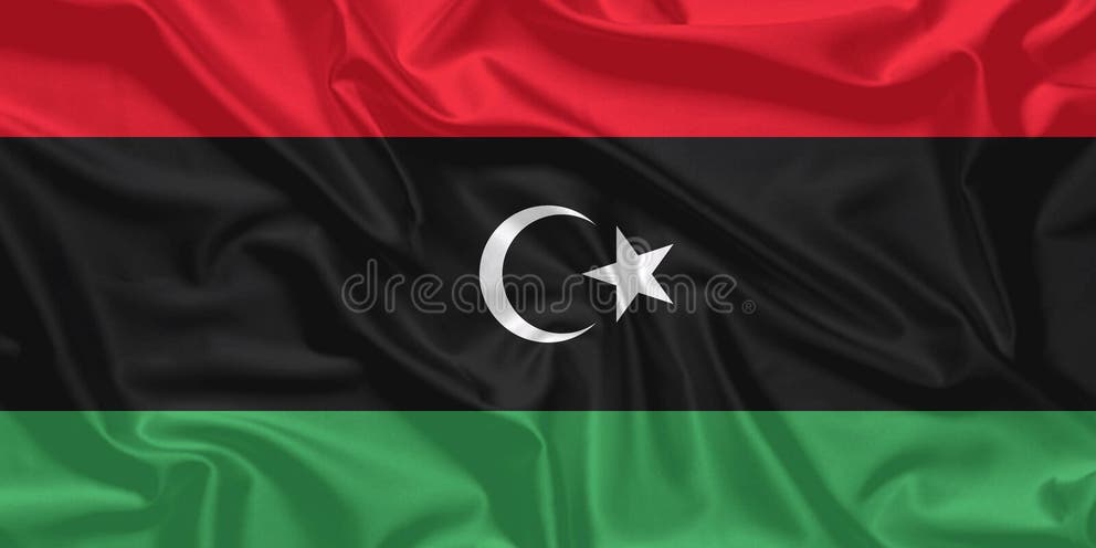 Libya Flag Waving in the Wind Stock Illustration - Illustration of wind ...