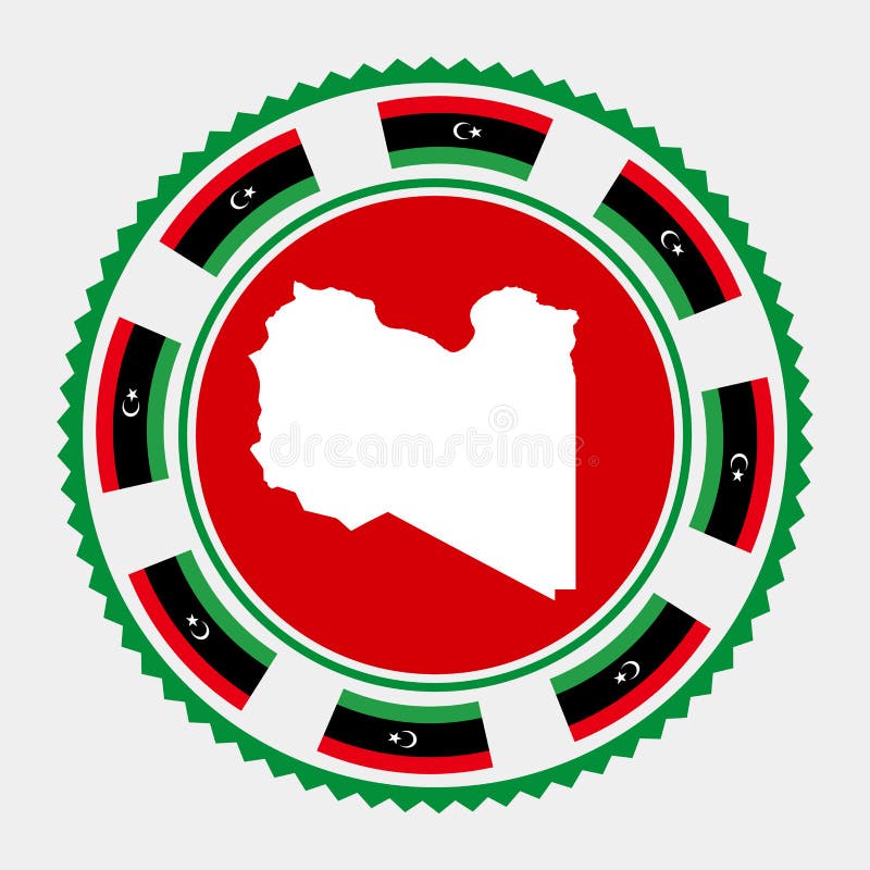 Libya flat stamp. stock vector. Illustration of logo - 150208472