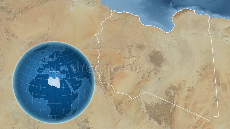 Libya and Globe. Bumps Shaded Stock Footage - Video of international ...