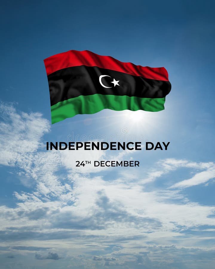 Libya Independence Day Card Stock Illustration - Illustration of ...