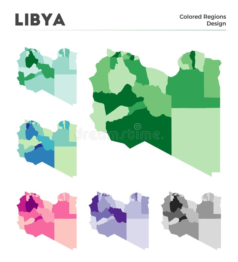 Libya map collection. stock vector. Illustration of country - 264049256