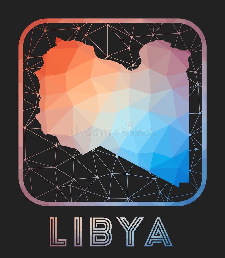 Libya map design. stock vector. Illustration of polygon - 178291158