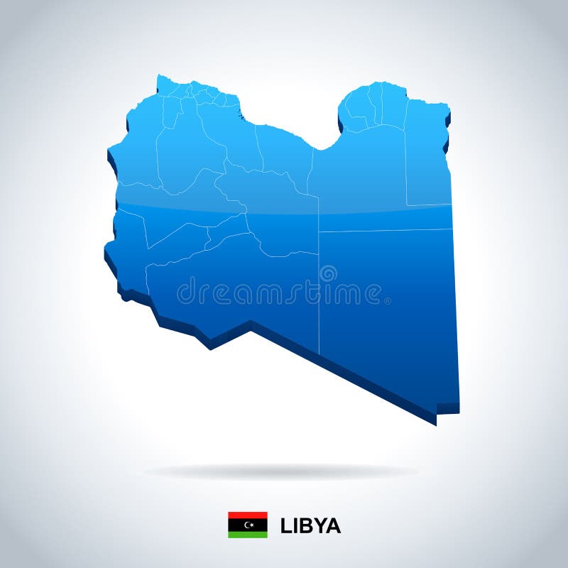 Libya - Map and Flag - Detailed Vector Illustration Stock Illustration ...