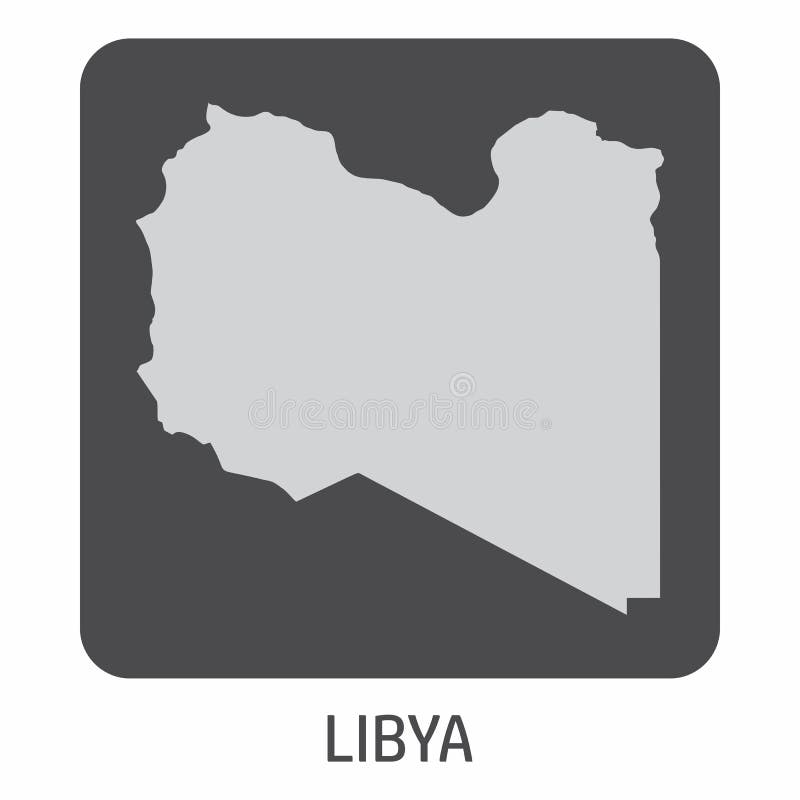 Libya map icon stock vector. Illustration of contour - 208167361