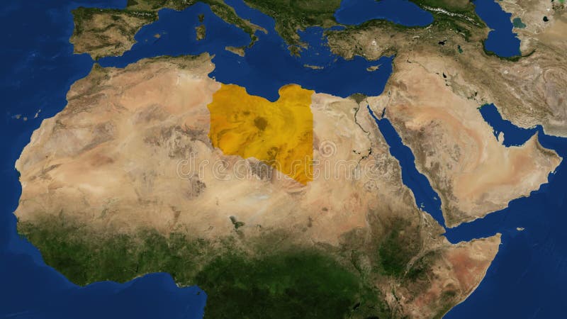 Libya Map, the State of Libya, Arab World Map Stock Illustration ...
