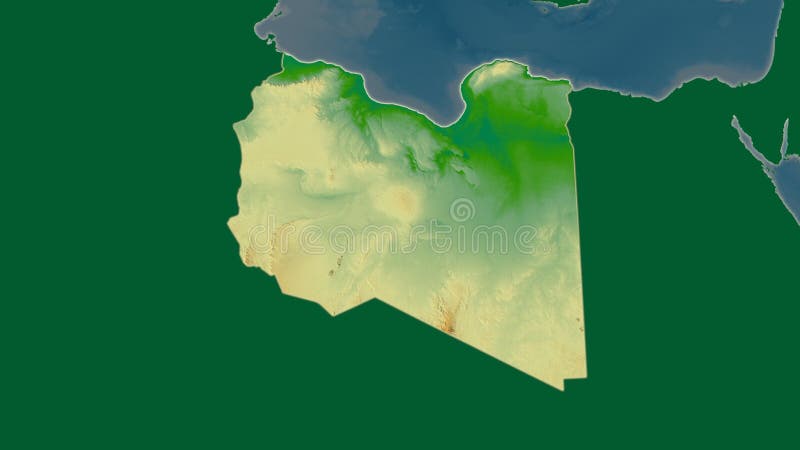 Libya - Physical. Composition Stock Illustration - Illustration of ...