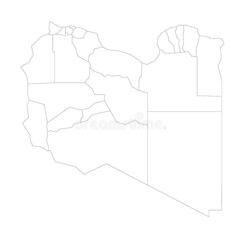 Libya Political Map of Administrative Divisions Stock Illustration ...