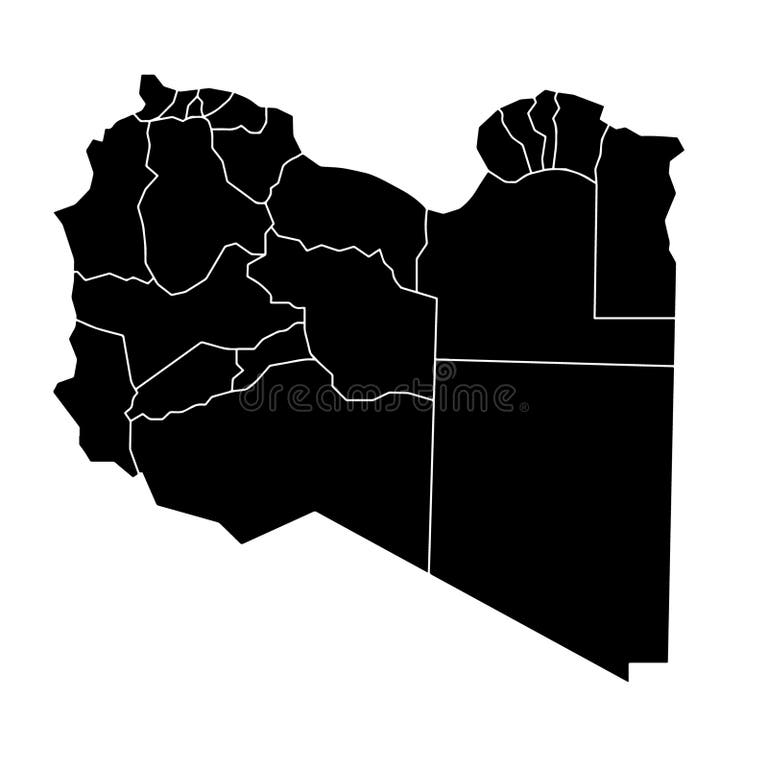 Libya Political Map. Low Detailed Stock Vector - Illustration of ...