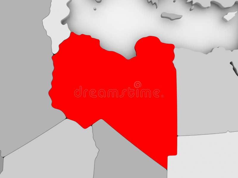 Map of Libya stock illustration. Illustration of world - 101733856