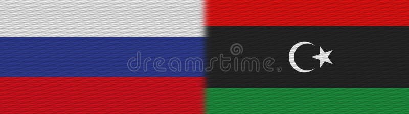 Libya and Russia Fabric Texture Flag â€“ 3D Illustrations Stock ...