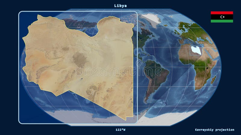 Libya - Satellite. Kavrayskiy, Left Stock Illustration - Illustration ...