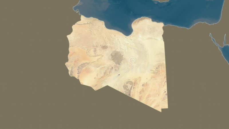 Libya - Satellite. Composition Stock Illustration - Illustration of ...