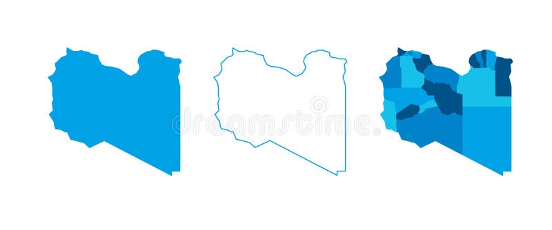 Libya Political Map of Administrative Divisions Stock Vector ...