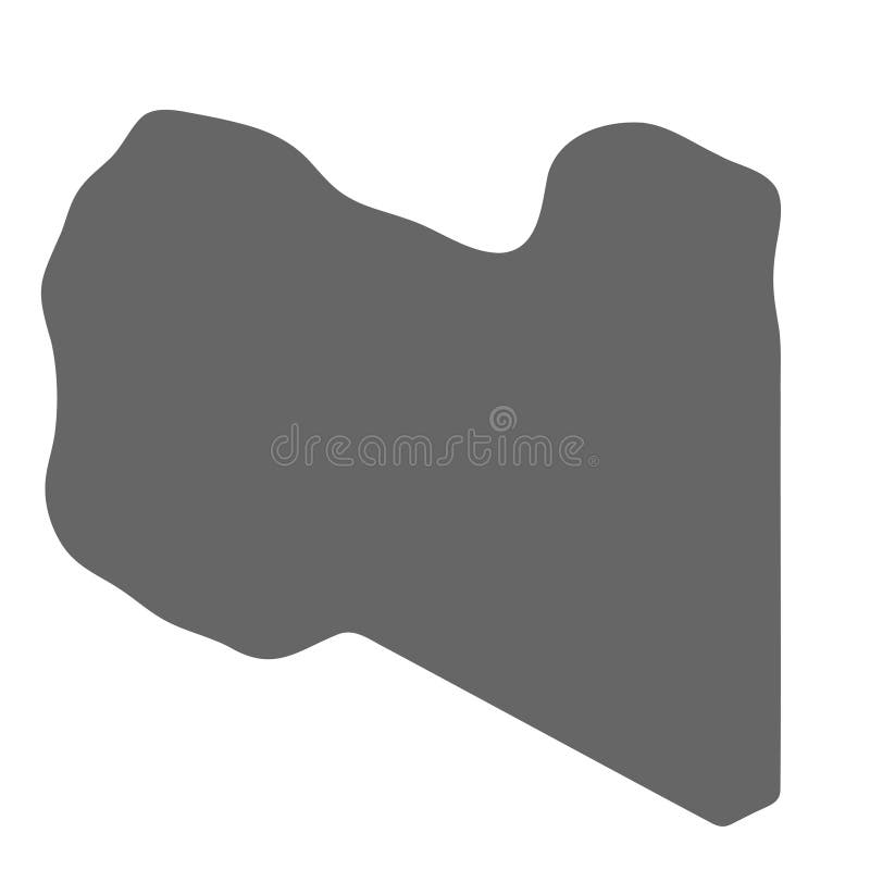 Libya Simplified Vector Outline Map Stock Vector - Illustration of icon ...