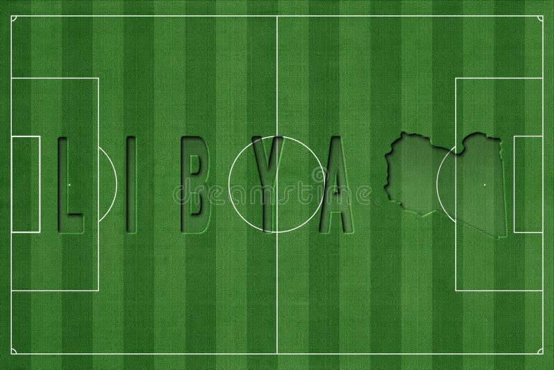 Libya on Soccer Field, National Team Stock Illustration - Illustration ...